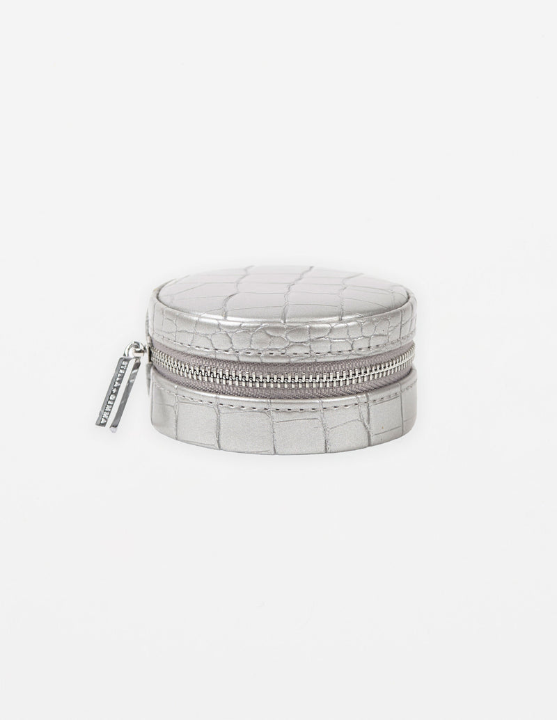 Jewellery Box / Silver Croc Round Small – GND Fashion Outlet